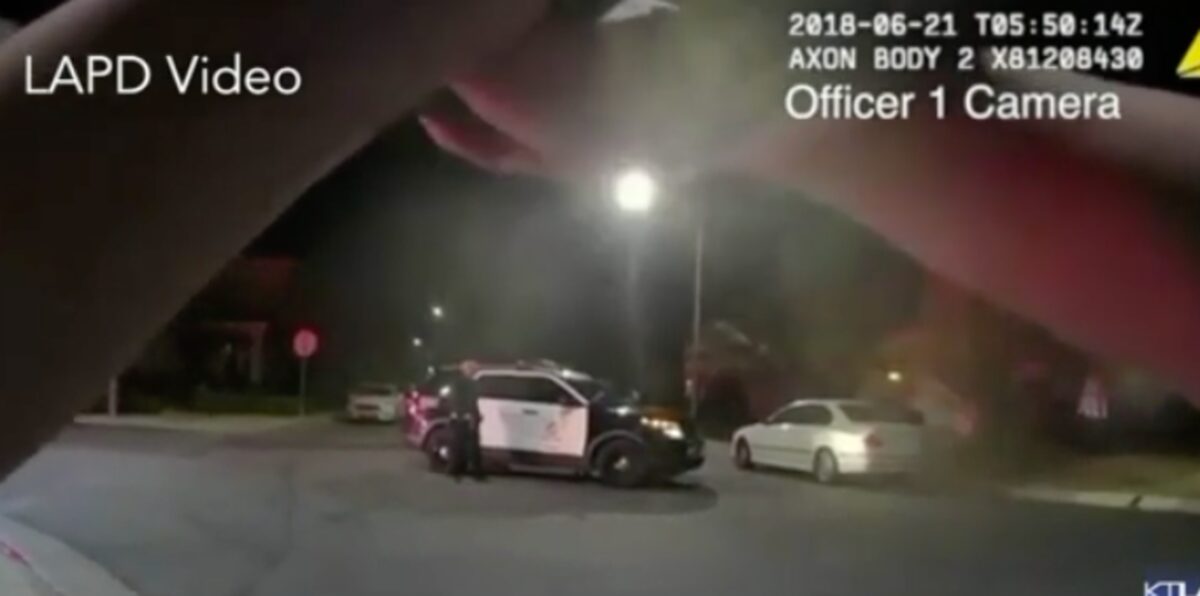 LAPD releases video of officer firing at suspected stabber in Porter Ranch