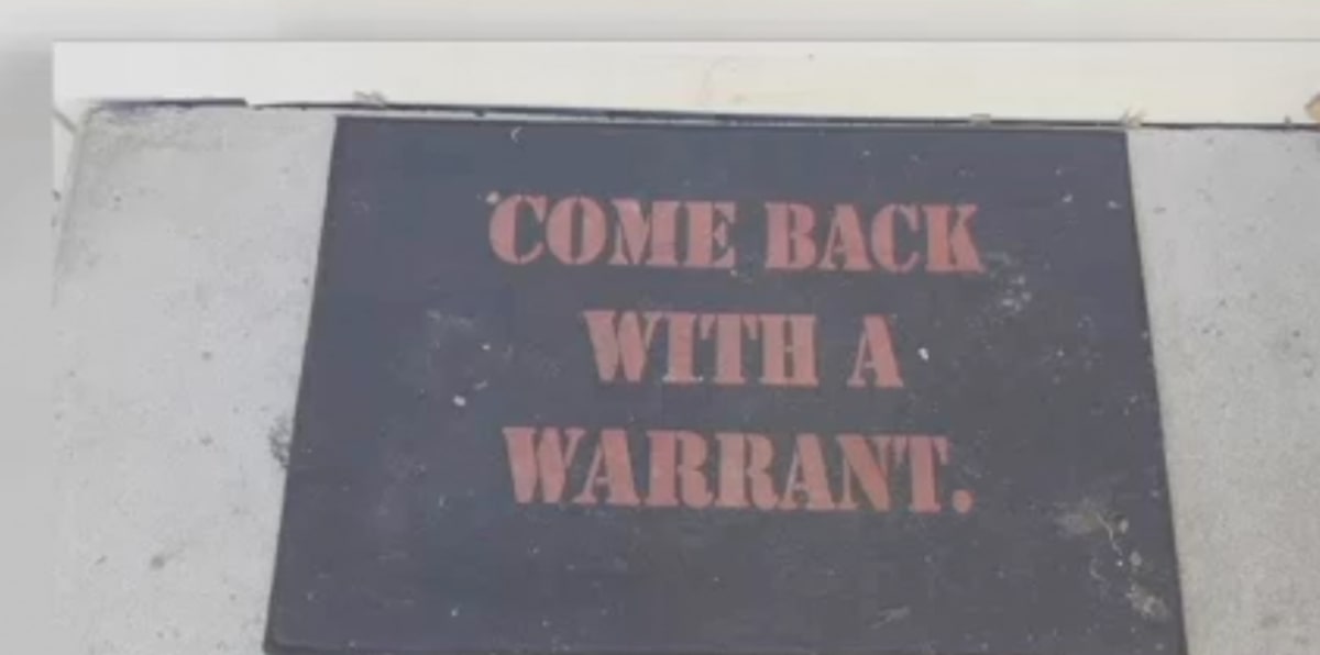 Police follow instructions on welcome mat, arrest 4 people